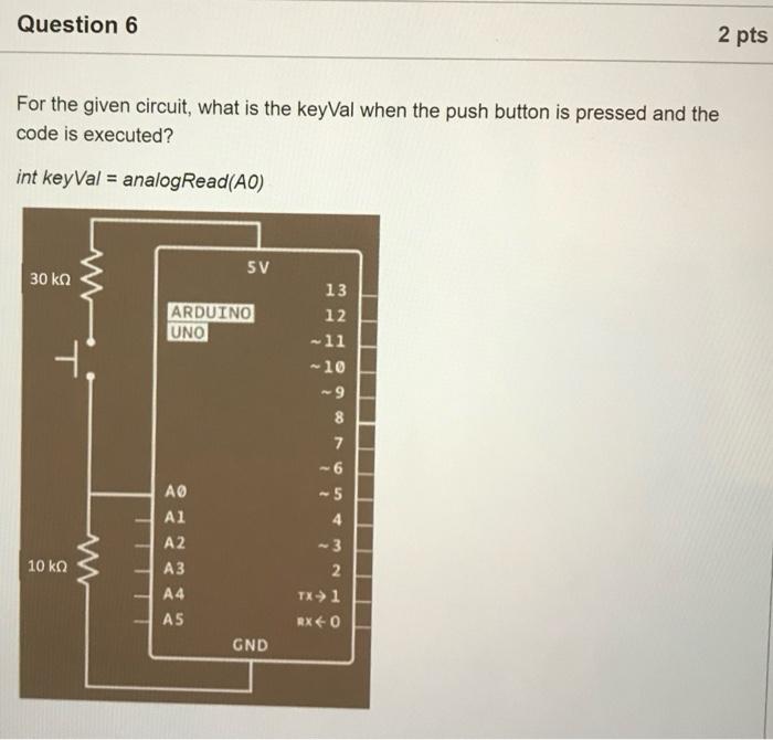 Solved Question 6 2 pts For the given circuit, what is the | Chegg.com