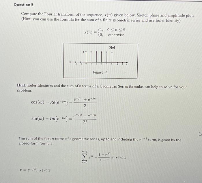 Solved Compute the Fourier transform of the sequence, x(n) | Chegg.com