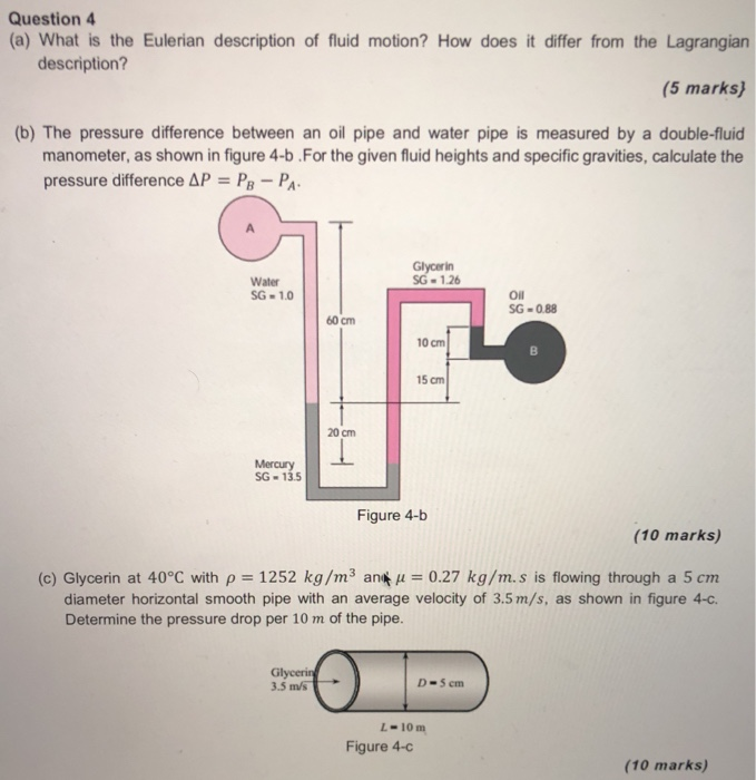 Solved Question 4 (a) What is the Eulerian description of | Chegg.com