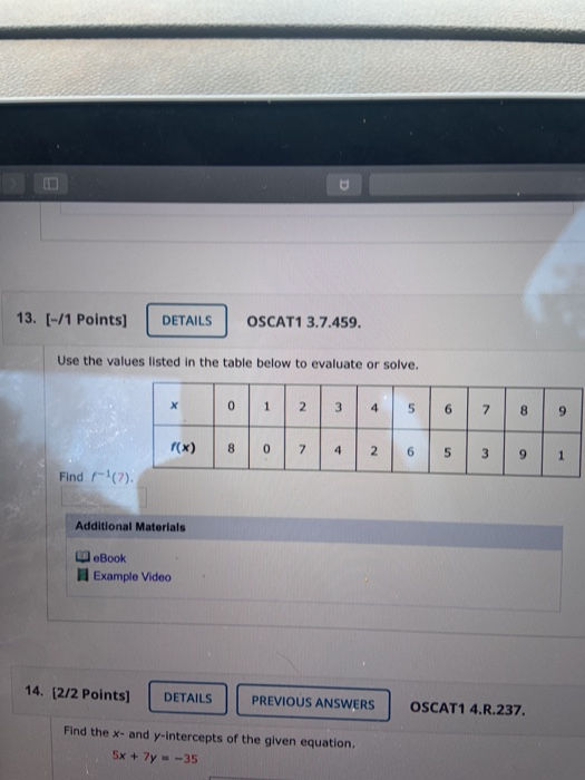 Solved 13. (-/1 Points) DETAILS OSCAT1 3.7.459. Use the | Chegg.com