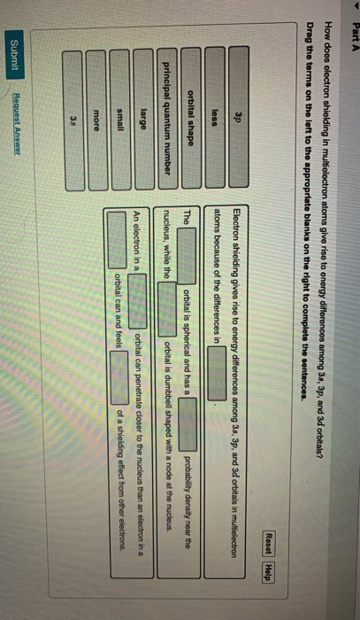 Solved Part A Why do atomic radii decrease from left to | Chegg.com