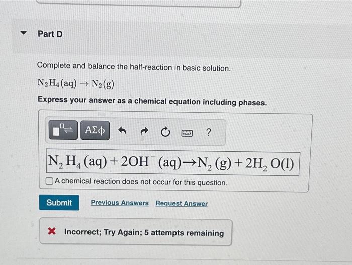 Solved Complete and balance the half-reaction in basic | Chegg.com