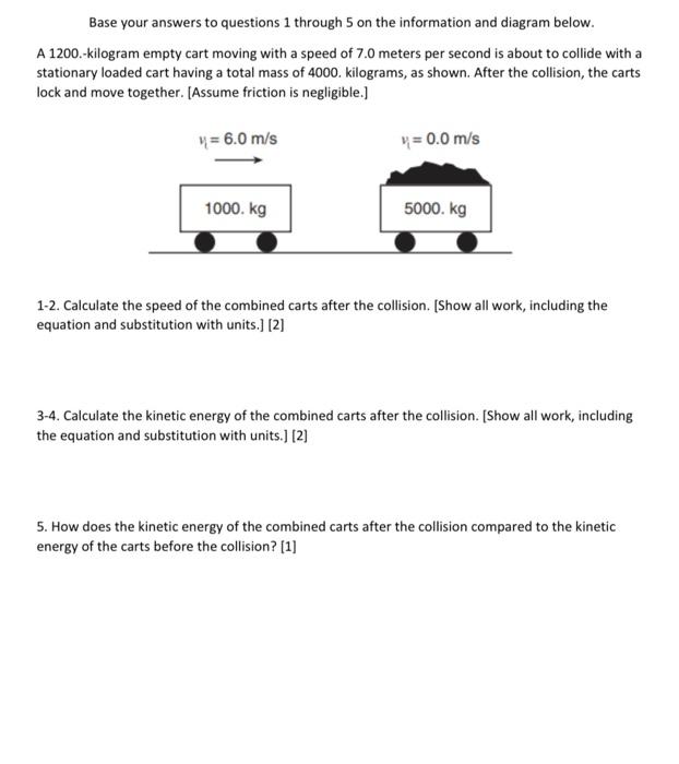 Solved Base your answers to questions 1 through 5 on the | Chegg.com