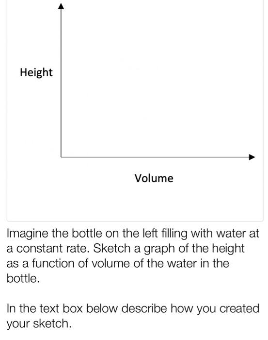 Solved Height Volume Imagine the bottle on the left | Chegg.com
