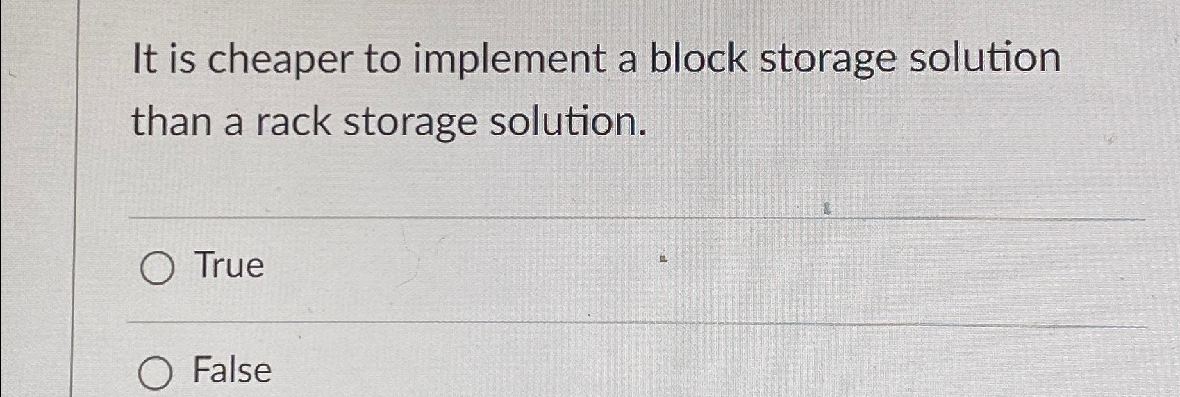 Solved It is cheaper to implement a block storage solution | Chegg.com