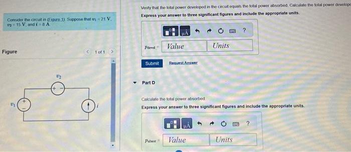 Solved Verity that the total power developed in the circuit | Chegg.com