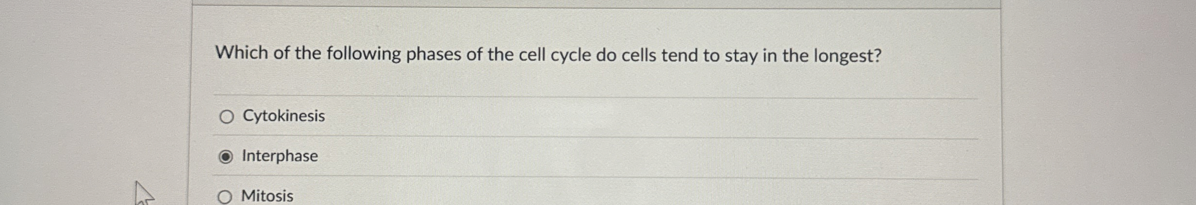 Solved Which of the following phases of the cell cycle do | Chegg.com