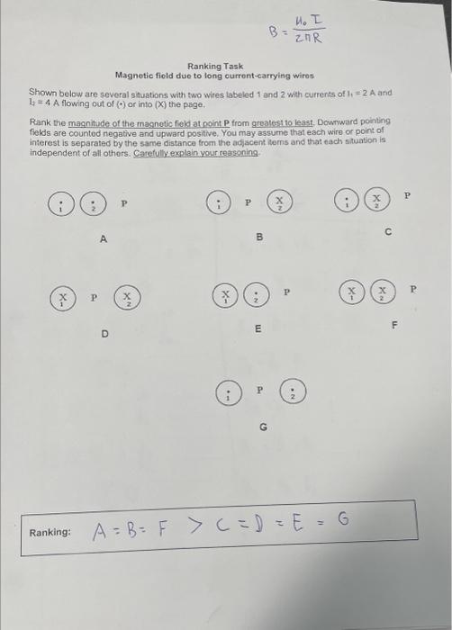 Solved Shown below are several situations with two wires | Chegg.com