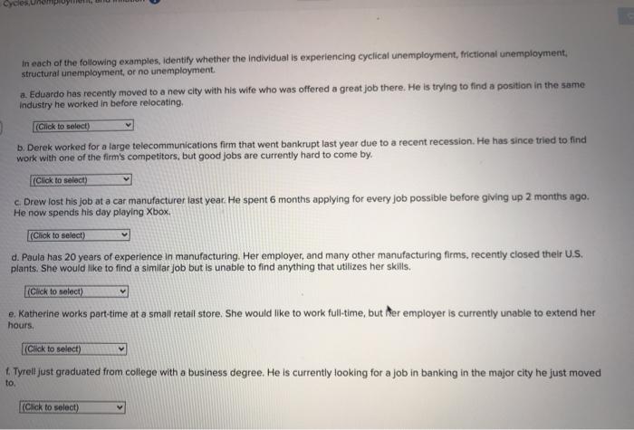 Solved In each of the following examples, identify whether | Chegg.com