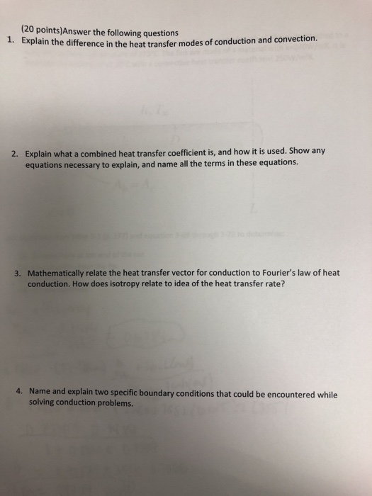 Solved (20 points)Answer the following questions 1. Explain | Chegg.com