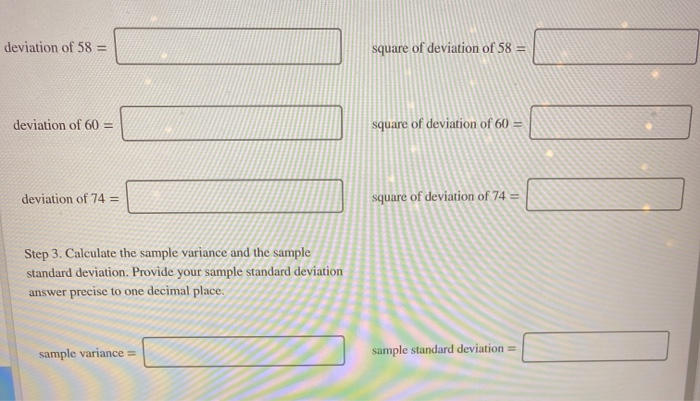 Sample Standard Deviation Formula Solution