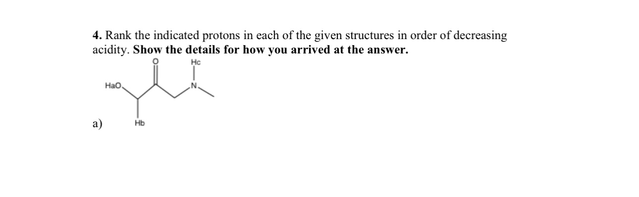 Solved Rank the indicated protons in each of the given | Chegg.com