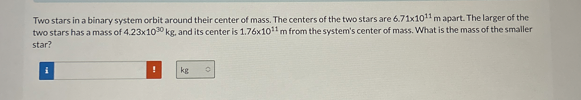 Solved Two stars in a binary system orbit around their | Chegg.com