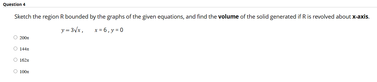 Solved Question 4Sketch the region R ﻿bounded by ﻿the graphs | Chegg.com