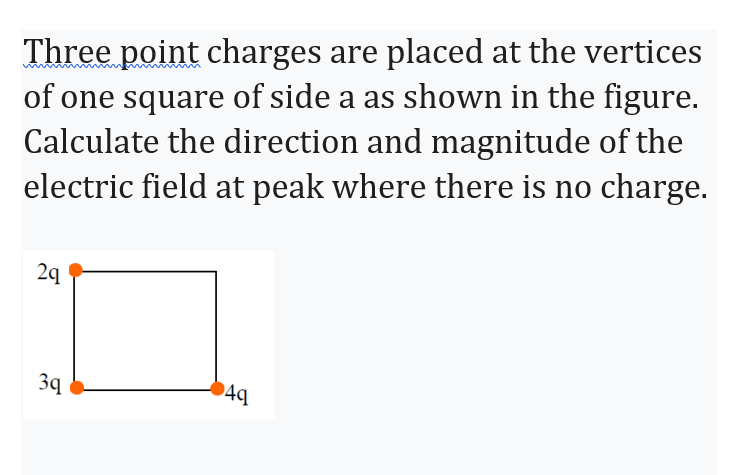 Solved Three point charges are placed at the verticesof one | Chegg.com