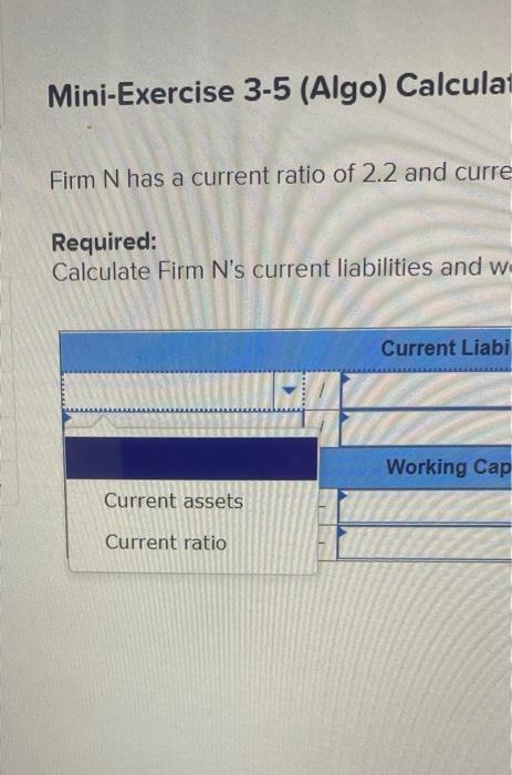 Solved Mini-Exercise 3-5 (Algo) Calculate current | Chegg.com