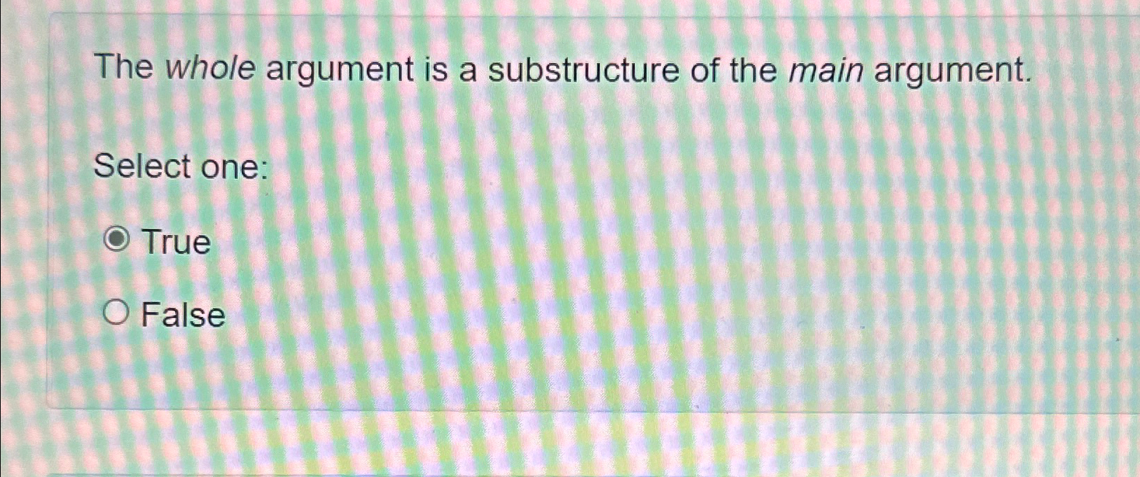 Solved The whole argument is a substructure of the main | Chegg.com