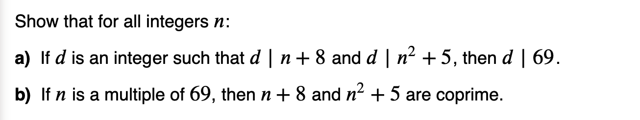 Solved Show That For All Integers N ﻿ A ﻿if D ﻿is An