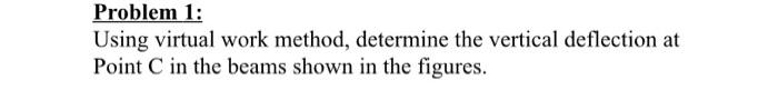 Solved Problem 1: Using virtual work method, determine the | Chegg.com