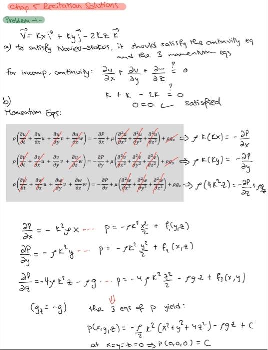 Solved 1) A proposed three-dimensional incompressible flow | Chegg.com