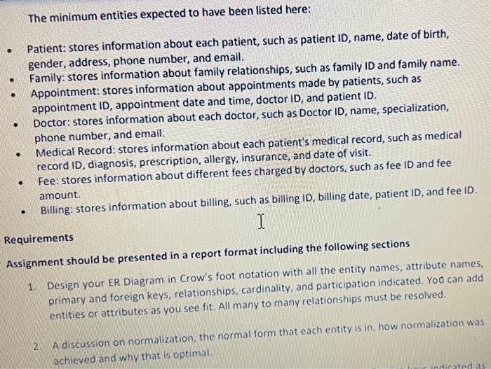 Solved Design and develop Conceptual Data Model (ER Diagram) | Chegg.com