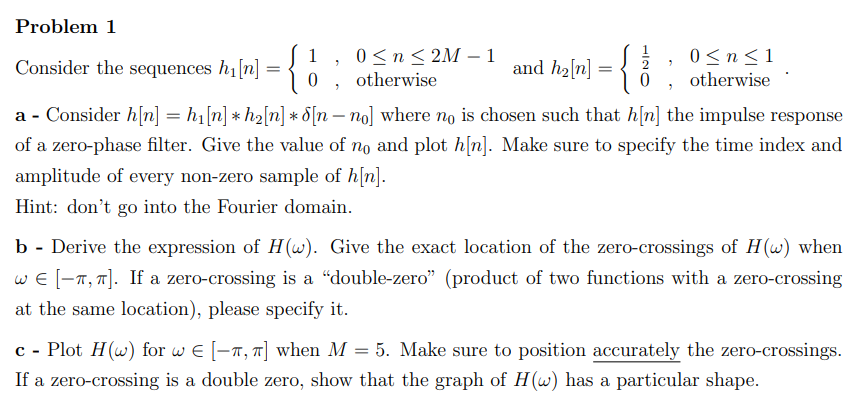 Solved Problem 1Consider the sequences | Chegg.com