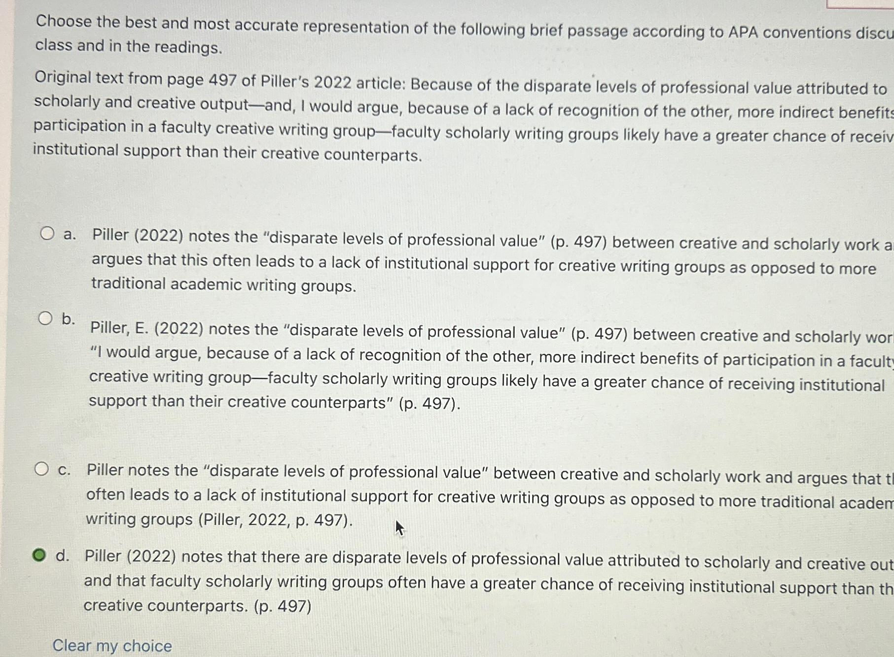 Solved Choose the best and most accurate representation of | Chegg.com