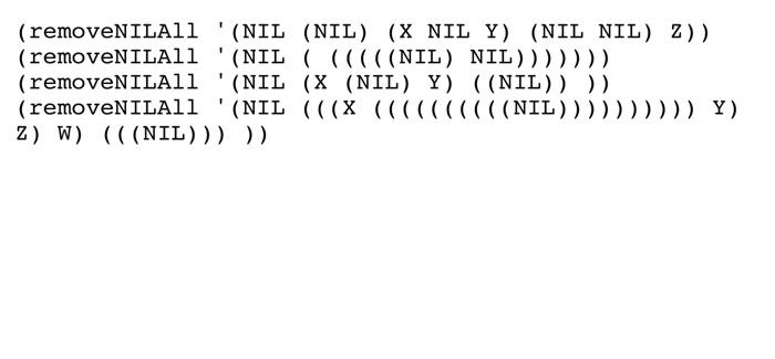Solved (removeNILAll' (NIL (NIL) (X NIL Y) (NIL NIL) Z)) | Chegg.com
