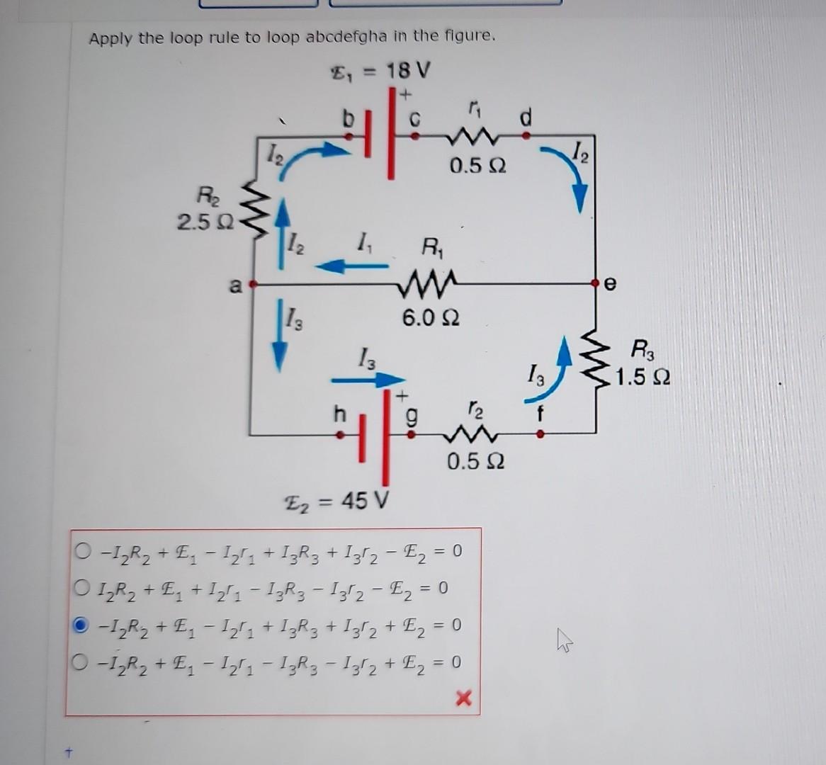 Solved Apply The Loop Rule To Loop Abcdefgha In The Figure