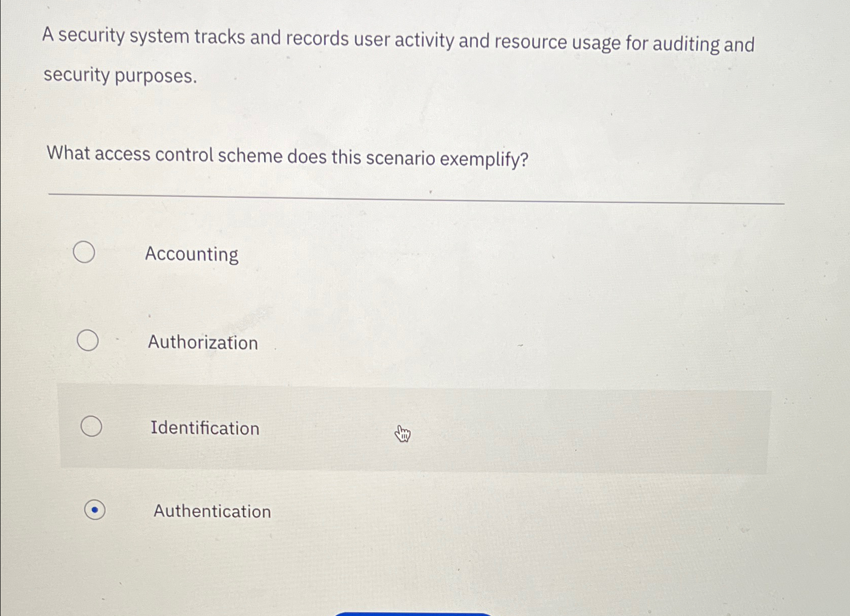 Solved A security system tracks and records user activity | Chegg.com