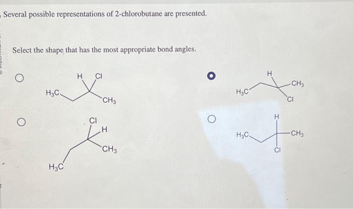 Solved Several possible representations of 2-chlorobutane | Chegg.com