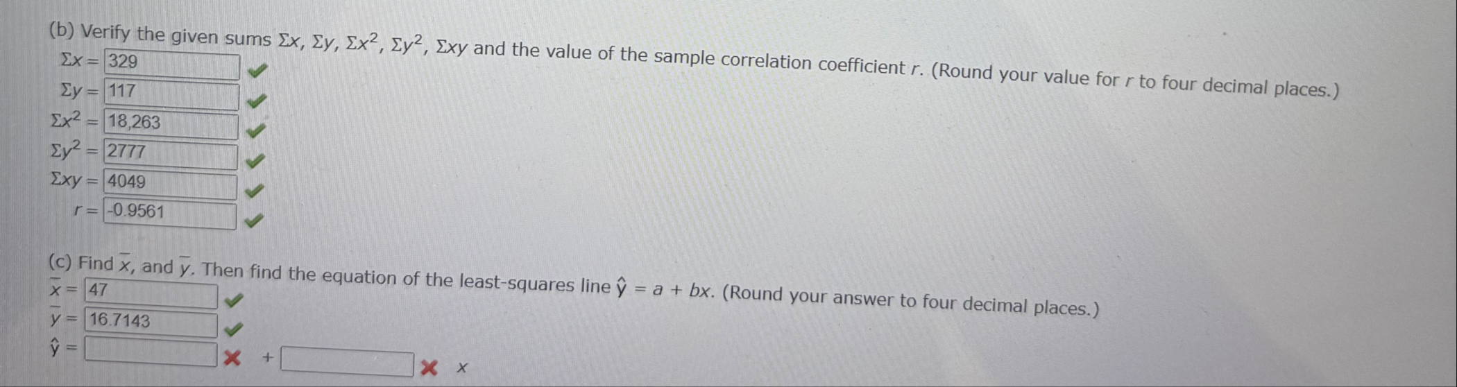 Solved (Round your answer for r2 ﻿to four decimal places. | Chegg.com