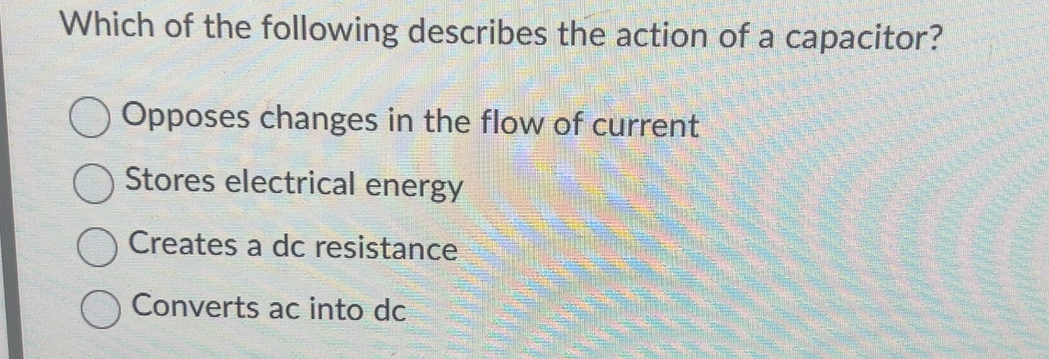 Solved Which of the following describes the action of a | Chegg.com