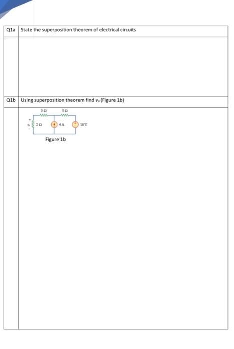 Solved b Using superposition theorem find v0 (Figure 1b )Q1c | Chegg.com Solved b Using superposition theorem find v0 (Figure 1b )Q1c | Chegg.com
