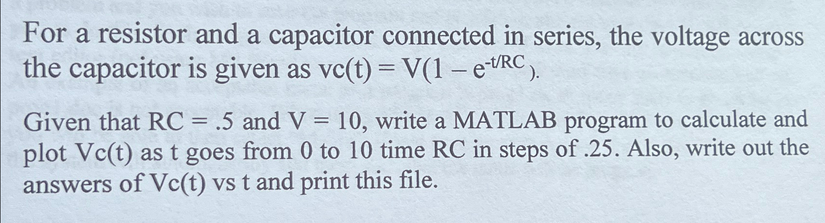 Solved For a resistor and a capacitor connected in series, | Chegg.com