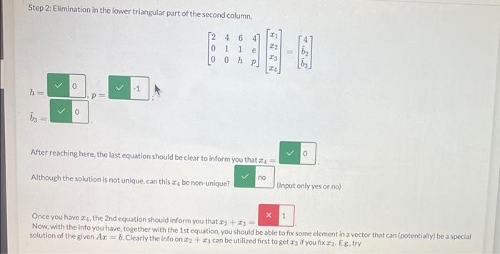 Solved linear algebra need help figuring out the rest of | Chegg.com