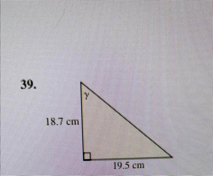 Solved Solve each triangle using trig functions of an acute | Chegg.com