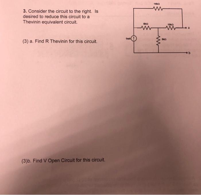 Solved 3. Consider the circuit to the right. Is desired to | Chegg.com