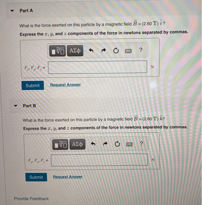 Solved A particle with a charge of -1.24 x 10-8 C is moving | Chegg.com