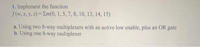 Solved 1. Implement the function | Chegg.com