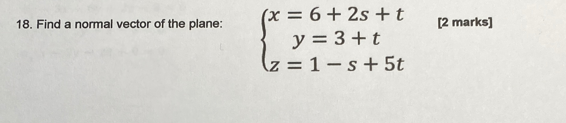 Solved Find a normal vector of the | Chegg.com