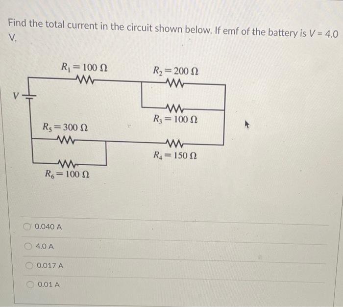 Solved Find the total current in the circuit shown below. If | Chegg.com
