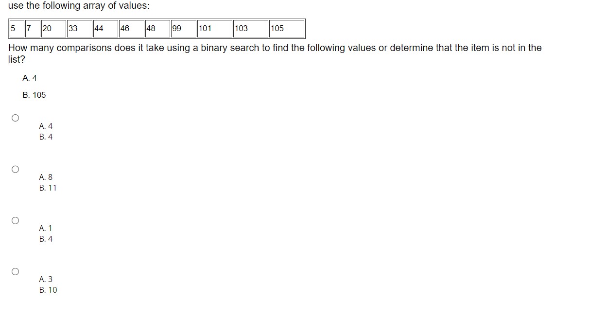 Solved use the following array of values:How many | Chegg.com