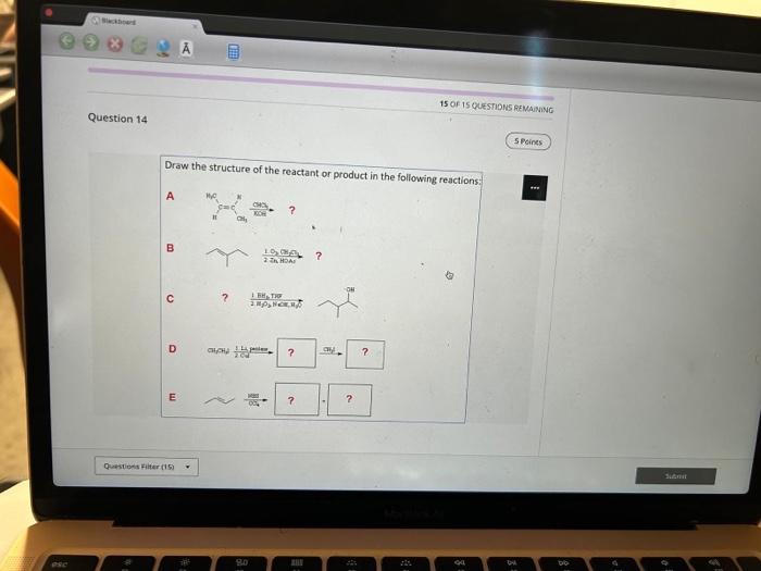 Solved Draw the structure of the reactant or product in the | Chegg.com