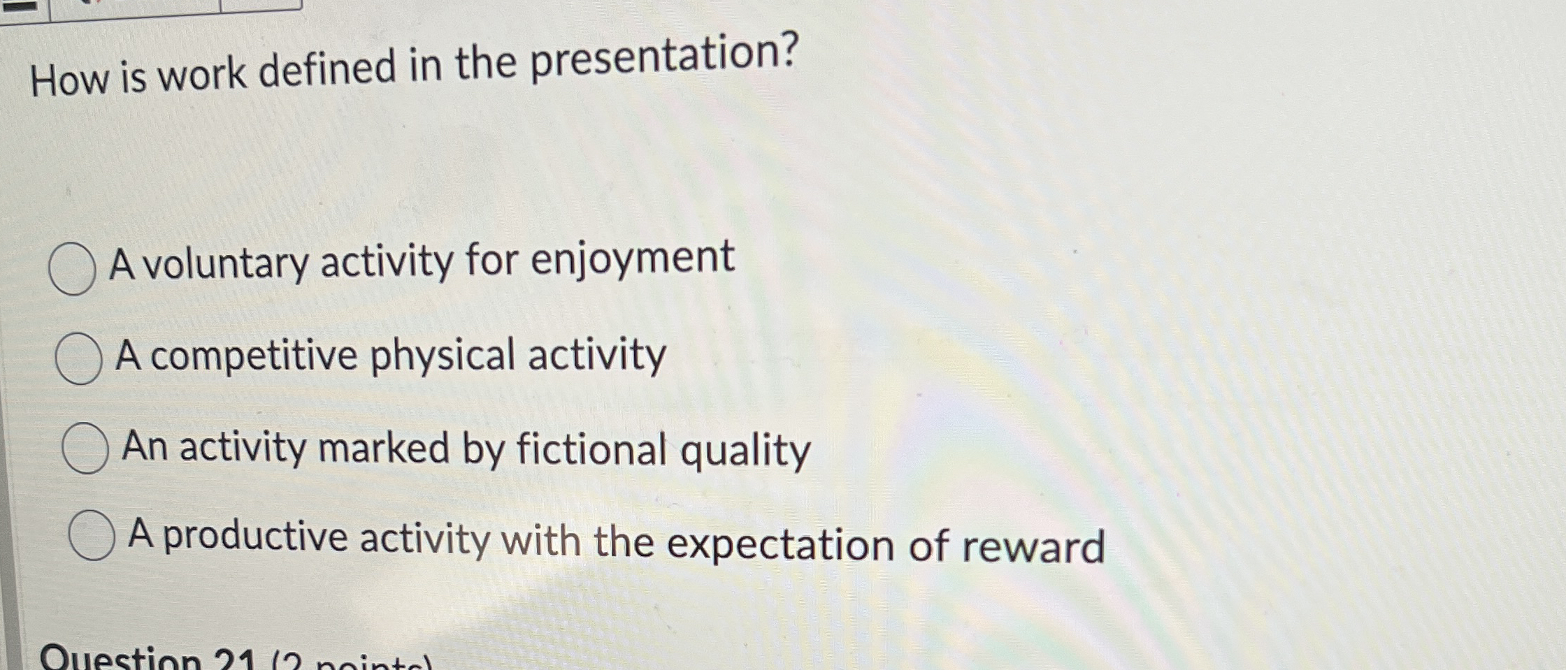 Solved How is work defined in the presentation?A voluntary | Chegg.com