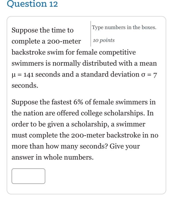 Solved \begin{tabular}{l|l} Suppose the time to & Type | Chegg.com