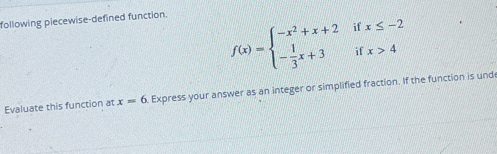 Solved following piecewise-defined | Chegg.com