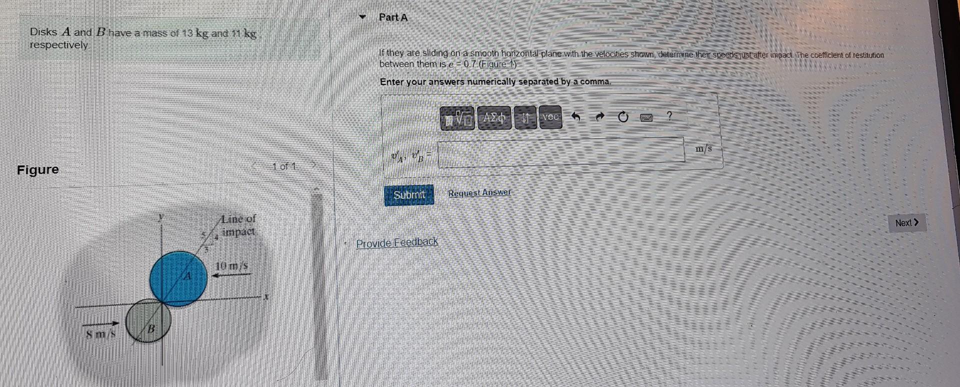 Solved Disks A and B have a mass of 13 kg and 11 kg | Chegg.com