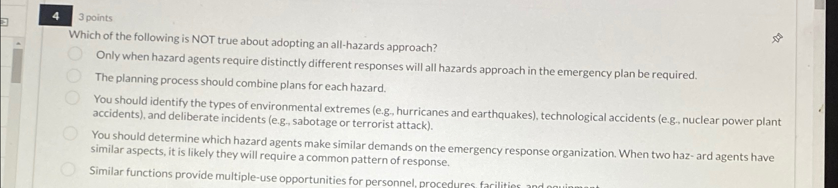 Solved 43 ﻿pointsWhich of the following is NOT true about | Chegg.com