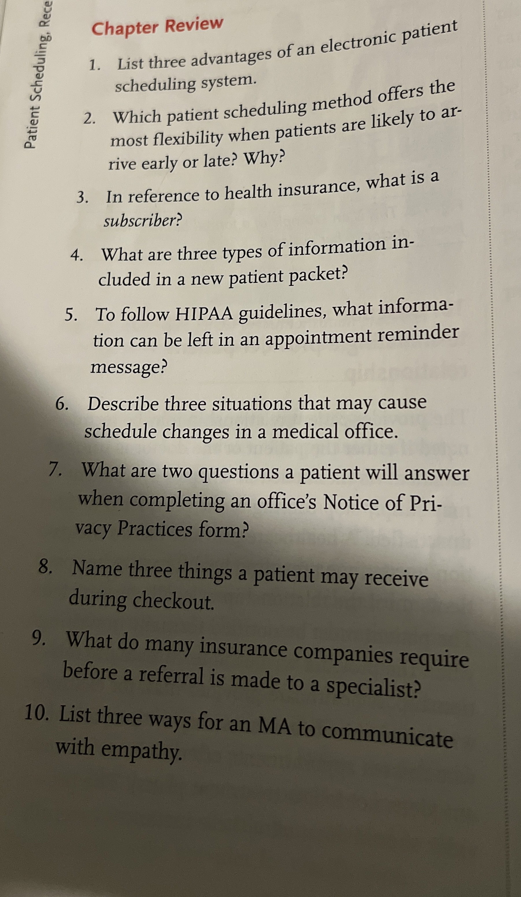 Solved Chapter ReviewList three advantages of an electronic | Chegg.com